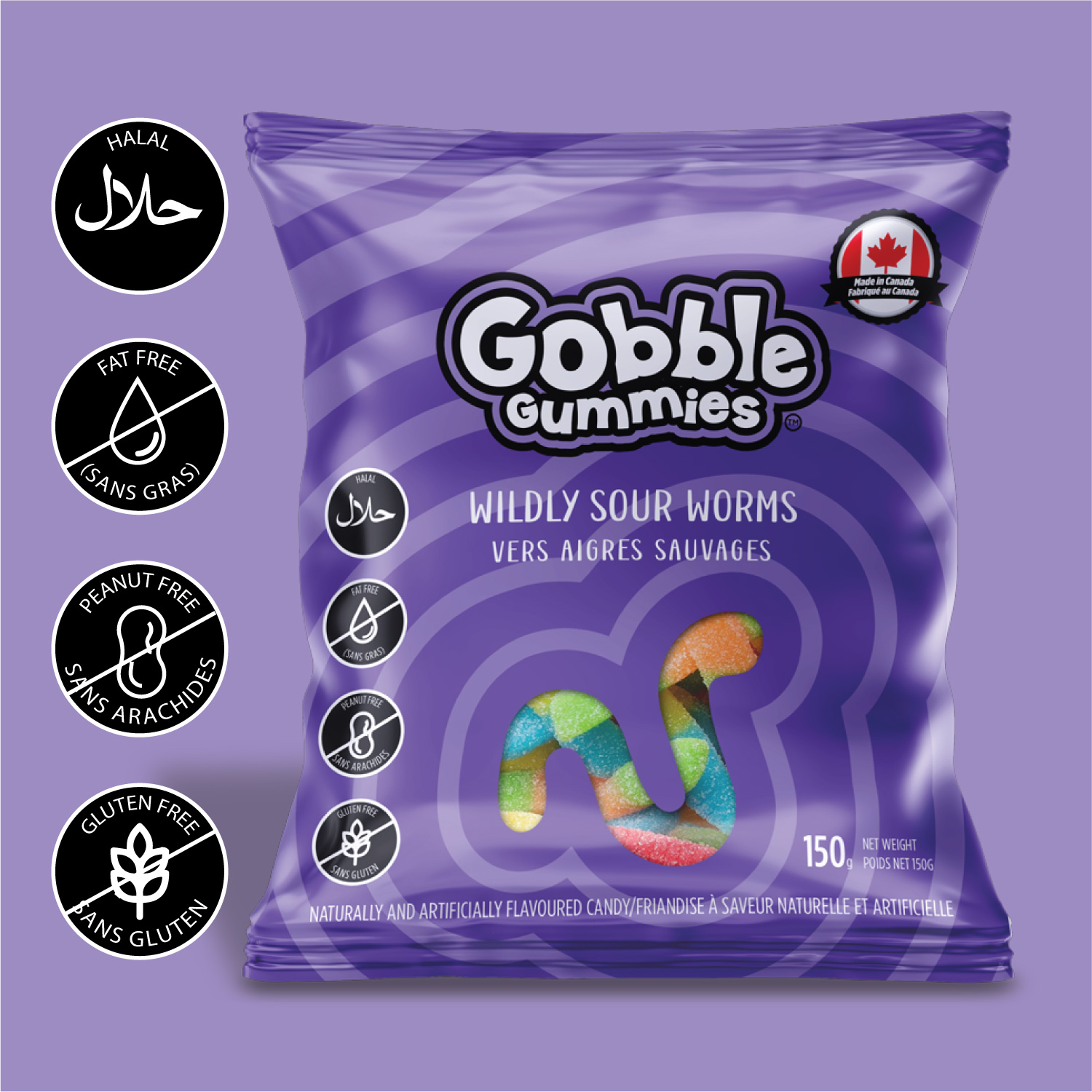 Wildly Sour Worms 10pk - Gobble Gummies